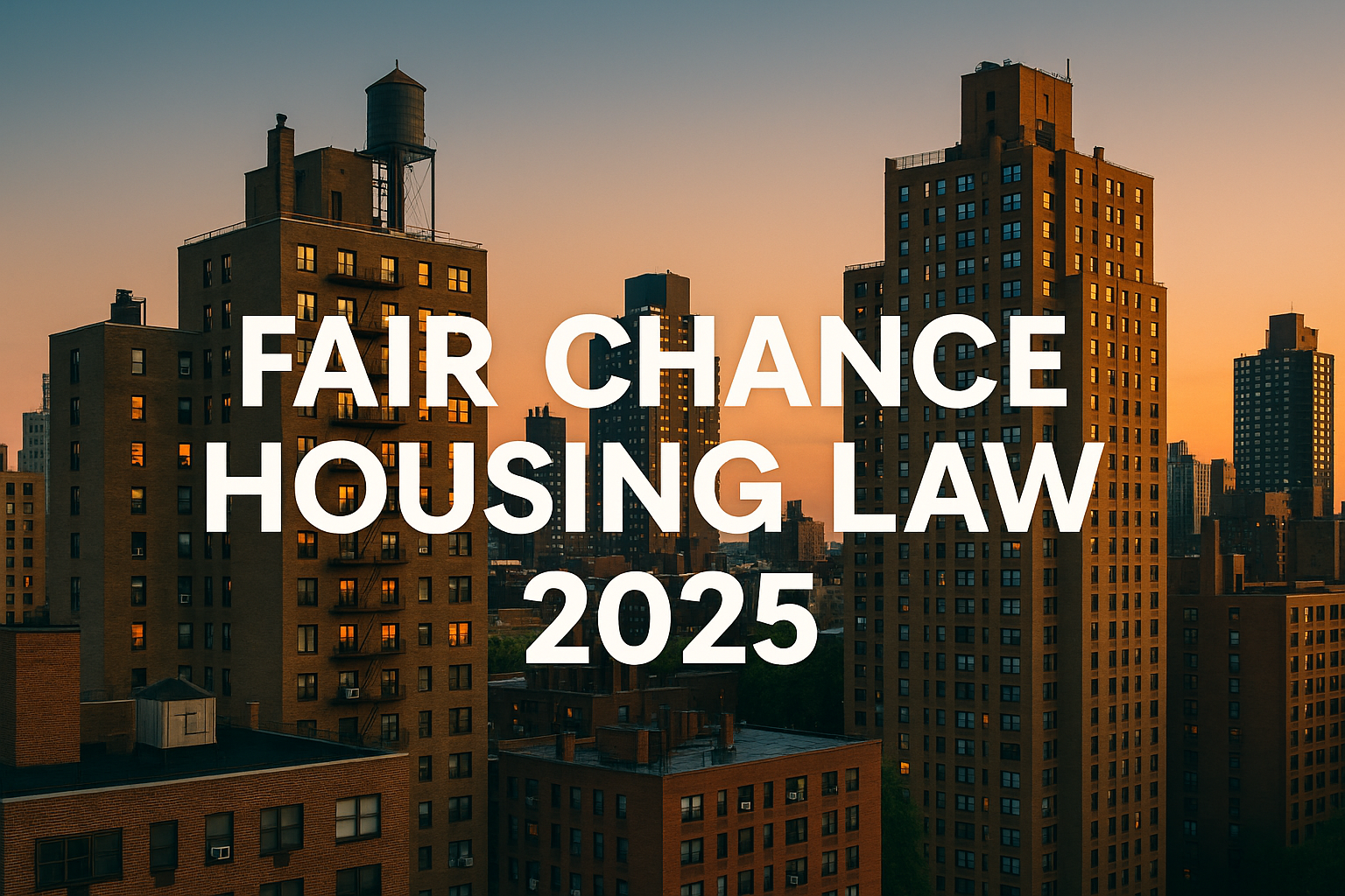 Fair Chance Housing Law NYC 2025 | Guide for Landlords & Tenants